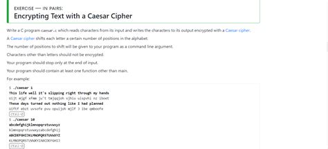 Solved EXERCISE IN PAIRS Encrypting Text With A Caesar Chegg