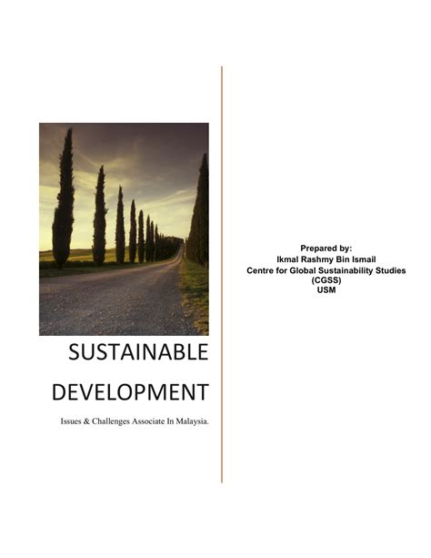 Pdf Sustainable Development Issues And Challenges Associate In Malaysia