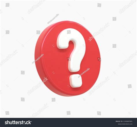 D Realistic Red Question Mark Button Stock Vector Royalty Free Shutterstock