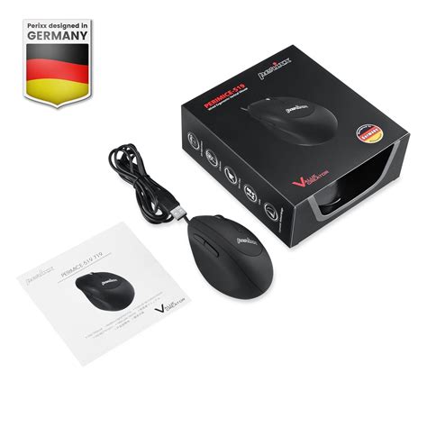 Perimice 519 Wired Ergonomic Vertical Mouse With Silent Click Perixx Usa