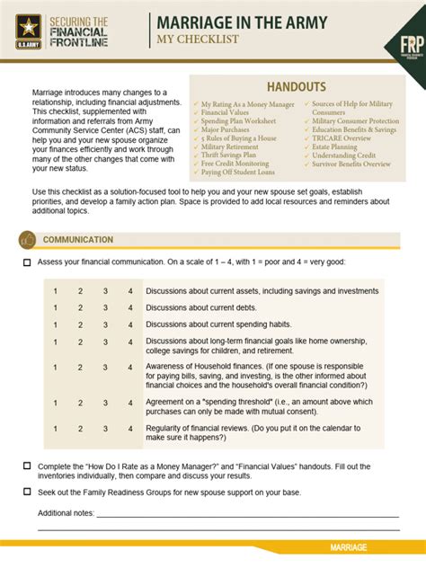 Army Marriage Soldier Checklist 2 Pdf Insurance Life Insurance