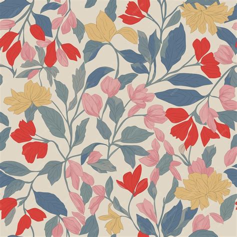 Premium Vector Seamless Repeating Pattern Of Flowers