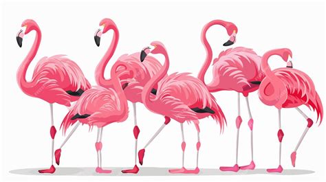 Beautiful Flamingos Clipart Vector Illustration For Graphic Designers
