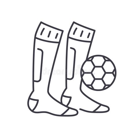 Sock Line Icon Outline Symbol Vector Illustration Concept Sign Stock