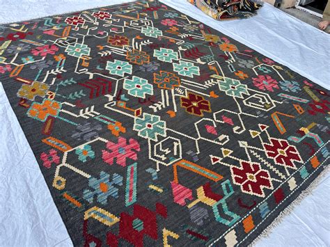 Traditional Area 6x8 Kilim Handwoven Afghan Kilim Veg Dyes Top 100