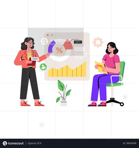 Woman Presenting Data Analytics Illustration Free Download Seo And Web
