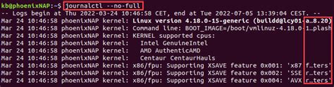 Journalctl How To Read And Edit Systemd Logs Phoenixnap Kb
