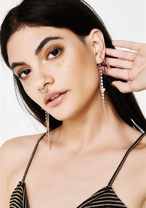 New Direction Chain Earrings Dolls Kill