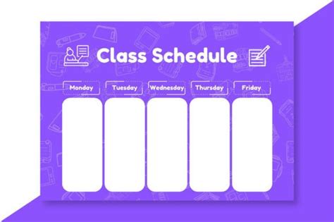 Blue Fun Winter Themed Class Schedule Graphic By Srempire · Creative Fabrica