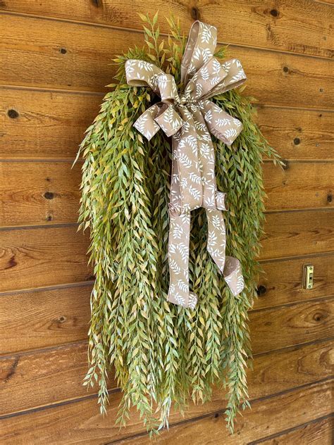 Cascading Fall Greenery Swag Front Door Greenery Swag Year Round