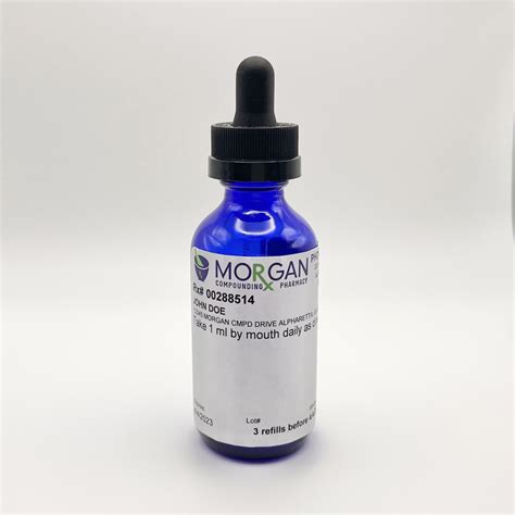 Ketamine Sublingual Solutionsuspension Morgan Compounding Pharmacy
