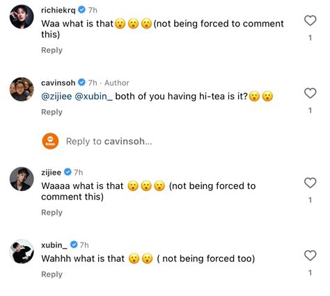 Cavin Soh ‘forced Zong Zijie To Leave A Comment On His Ig And We