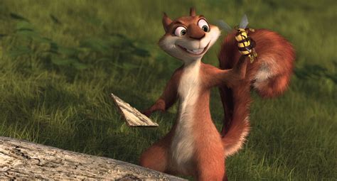 Rabid Squirrel Over The Hedge