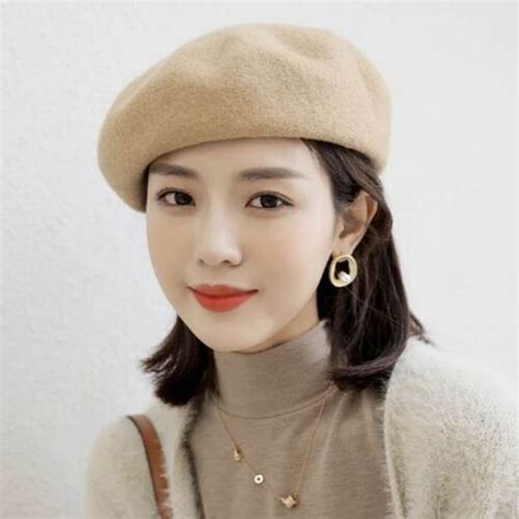 제이앤디 여자 무지 사계절 컬러 캐주얼 스타일링 빵모자 러블리 화가 울 데일리 베레모