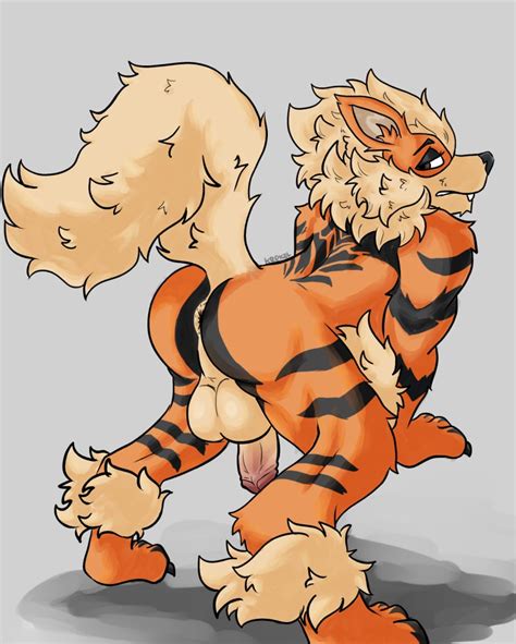 Rule 34 Anthro Anus Arcanine Ass Balls Canid Canine Canis Digital