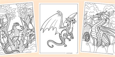 Cute Wings Of Fire Coloring Pages
