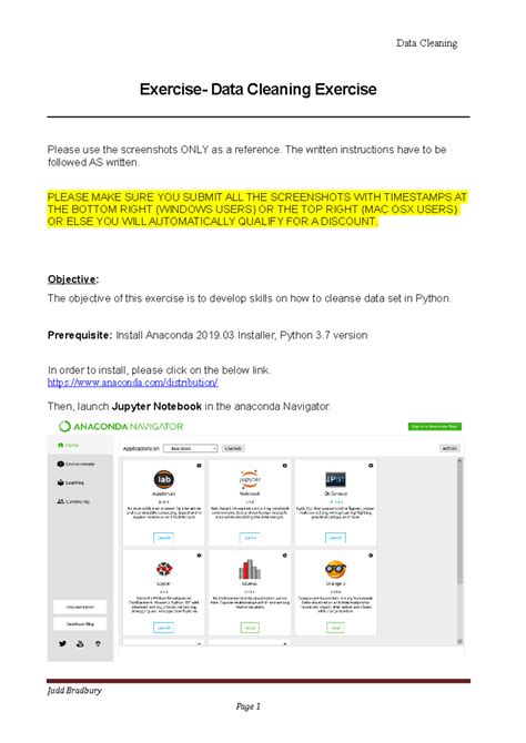 Exercise 3 Jupyter Notebook Exercise Data Cleaning Exercise Please