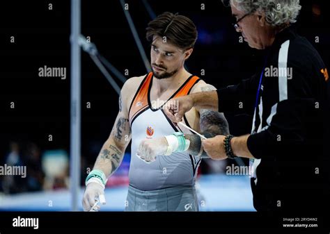 Antwerp Casimir Schmidt And Coach Dirk Van Meldert In Action During