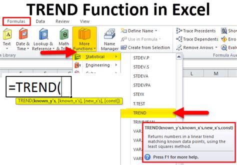 Trend In Excel Formulaexamples How To Use Trend Function