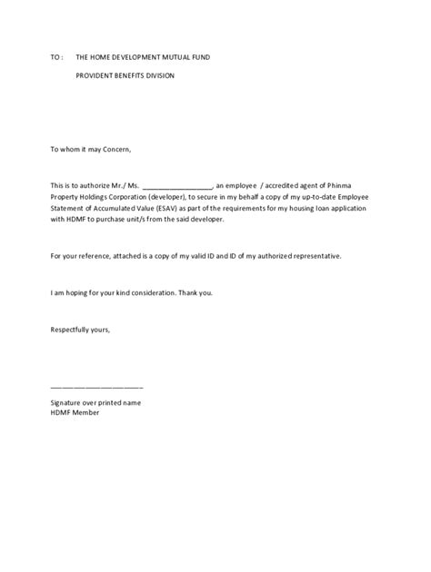 Sample Authorization Letter For Pag Ibig Fund Hot Sex Picture