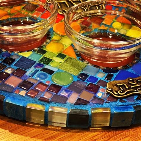 Glass Mosaic Plate Etsy