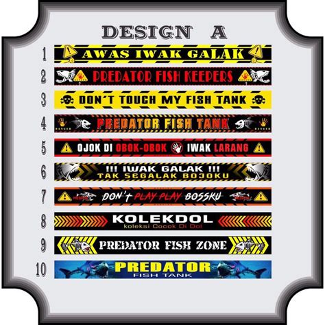 Jual Sticker Untuk Akuarium Predator Fish Shopee Indonesia