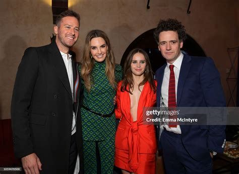 Armie Hammer Elizabeth Chambers Felicity Jones And Charles Guard