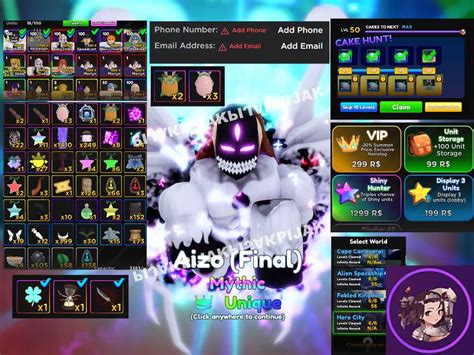 Aizen Aizo Final Evo Unique Meta Full Aoe High End Account Anime Adventures Aa No