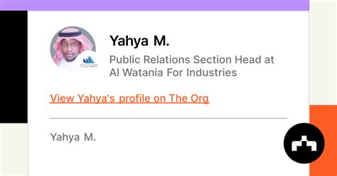 Yahya M Public Relations Section Head At Al Watania For Industries