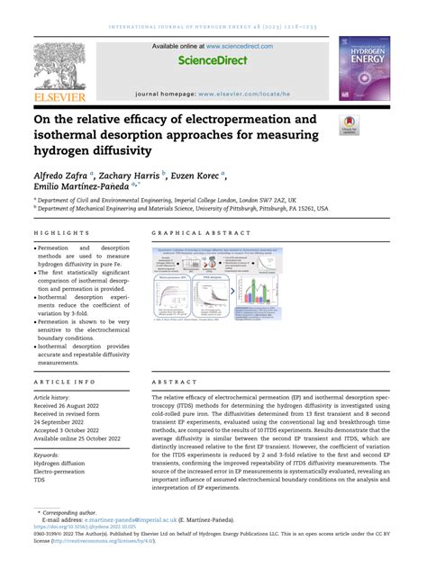 Pdf On The Relative Efficacy Of Electropermeation And Isothermal Desorption Approaches For
