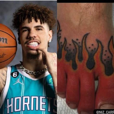 Lamelo Balls Wild Foot Tattoo Breaks The Internet Blacksportsonline
