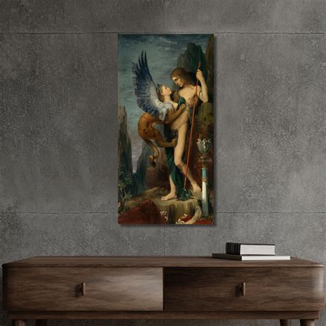 Oedipus And The Sphinx Gustave Moreau Canvas Print
