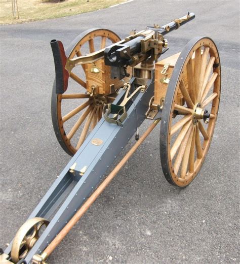 Pratt Whitney 1893 One Pounder Cannon On Land Carriage Antique Cannon