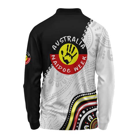 Australia Long Sleeve Polo Shirt Naidoc Week Indigenous Culture