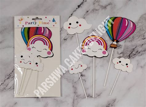 Rainbow Topper With Clouds