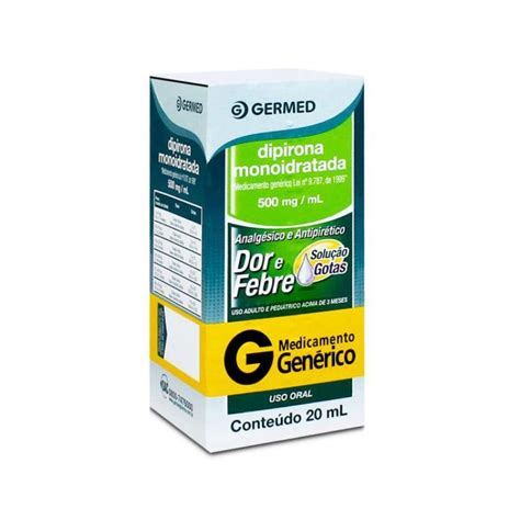 Dipirona Gotas 500mg Com 20ml Germed Farmapira