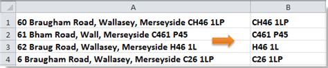 How To Extract Postcode From Address List In Excel