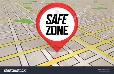 Safe Zone Map Help Secure Area Stock Illustration 2007798716 Shutterstock