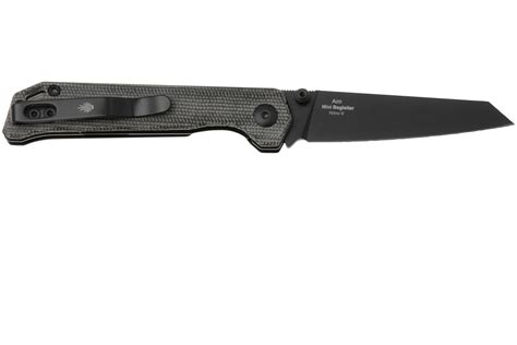 Kizer Begleiter Mini V3458ra1 Black Nitro V Chamfered Black Micarta