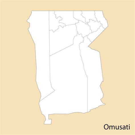 High Quality Map Of Omusati Is A Region Of Namibia 21847352 Vector Art