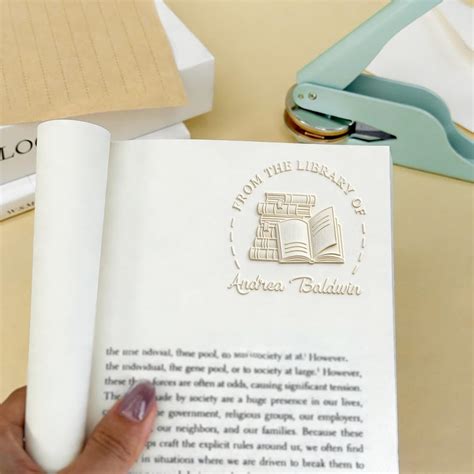 Personalized Book Embosser Stamp Custom Library Embosser Ex Libris