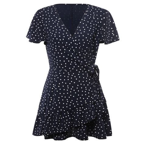 Hello Moderne Polka Dots Dress Wrap Dress Chic Summer Formal Dress