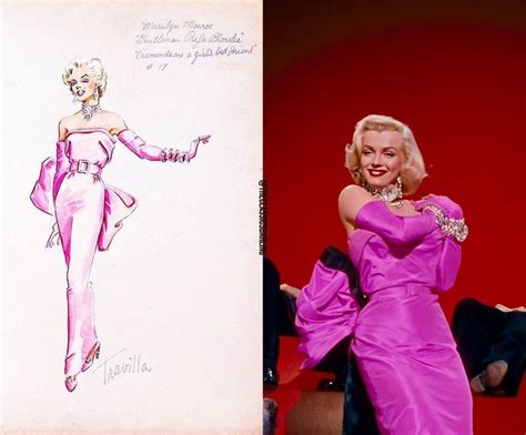 William Travillas Costume Designs For Marilyn Monroe In Gentlemen