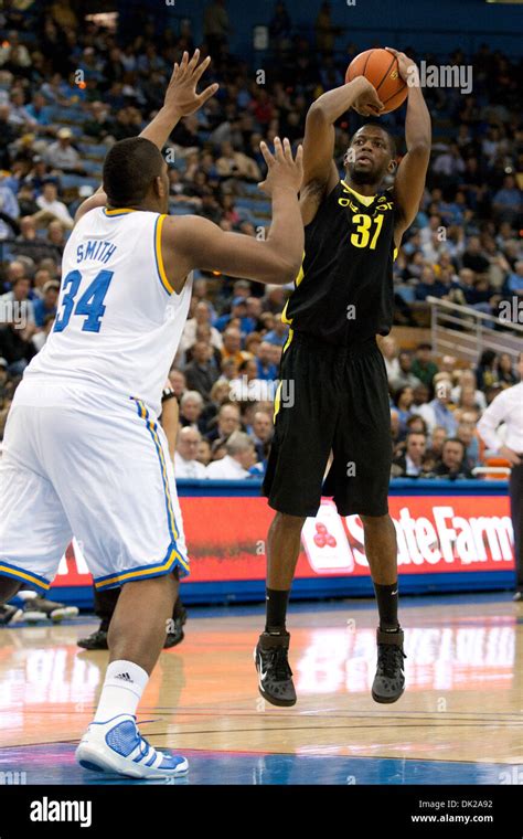 Feb 10 2011 Westwood California U S Oregon Ducks Forward Tyrone Nared 31 R Gets A