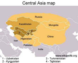 South Central Asia Physical Map