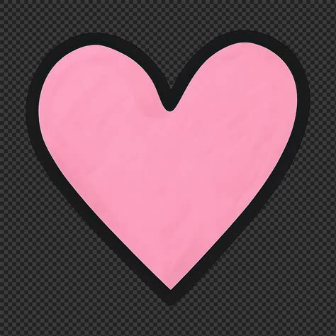 Png Simple Pink Heart Illustration Free Png Rawpixel