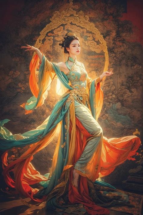 敦煌天女 花瓣网