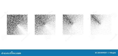 Fading Square Gradient Set Black Dotted Texture Element Collection