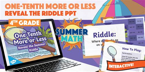 Decimals One Tenth More Or Less Riddle Powerpoint