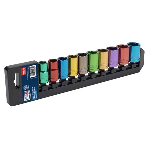 Sealey Premier Multi Coloured Socket Set 1 2sq Drive 10pc Ondemand Truck Parts